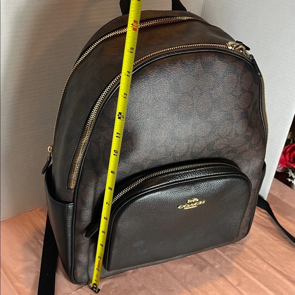 Coach | Bags | Coach Signature Brown And Black Backpack | Poshmark